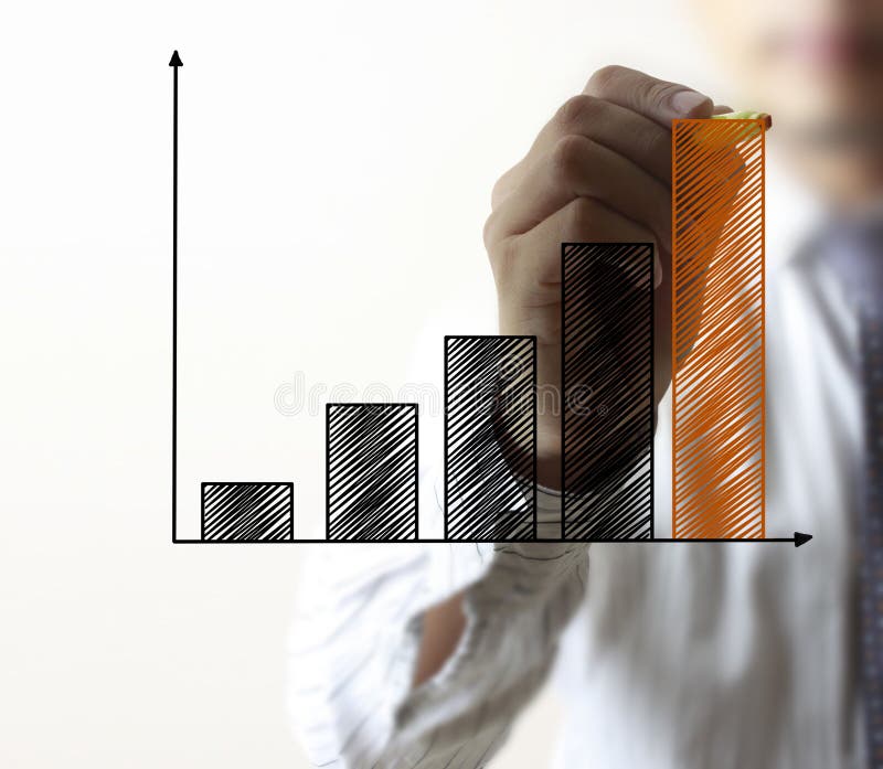 Drawing Graphics Growing Graph Stock Image - Image of progress ...