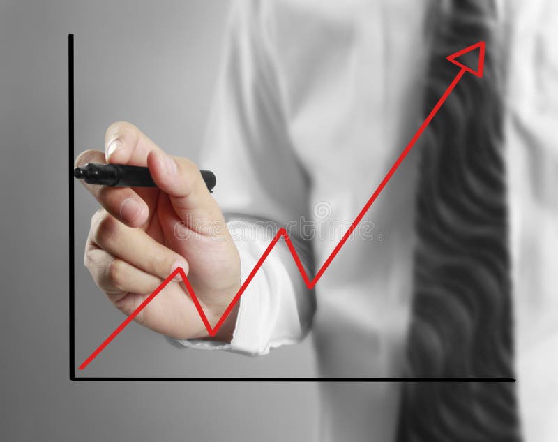 Drawing Graphics Growing Graph Stock Photo - Image of business, graphic ...