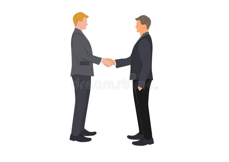 Drawing Graphics Two Business People Shaking Hands Concept Successful ...