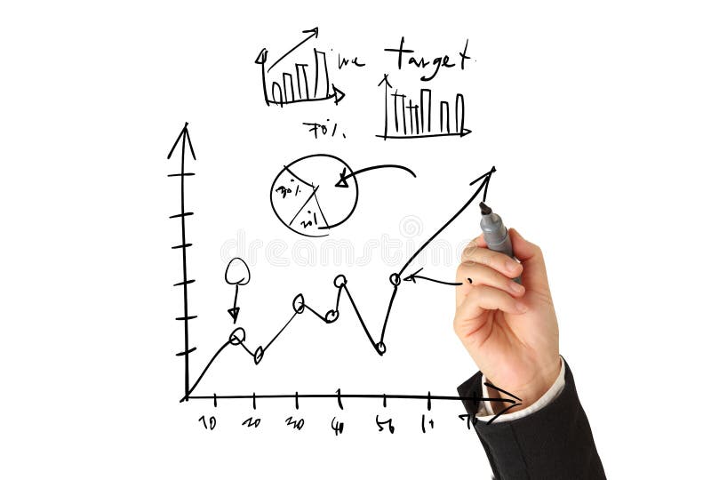 Drawing graphs and charts stock photo. Image of competition - 49395814