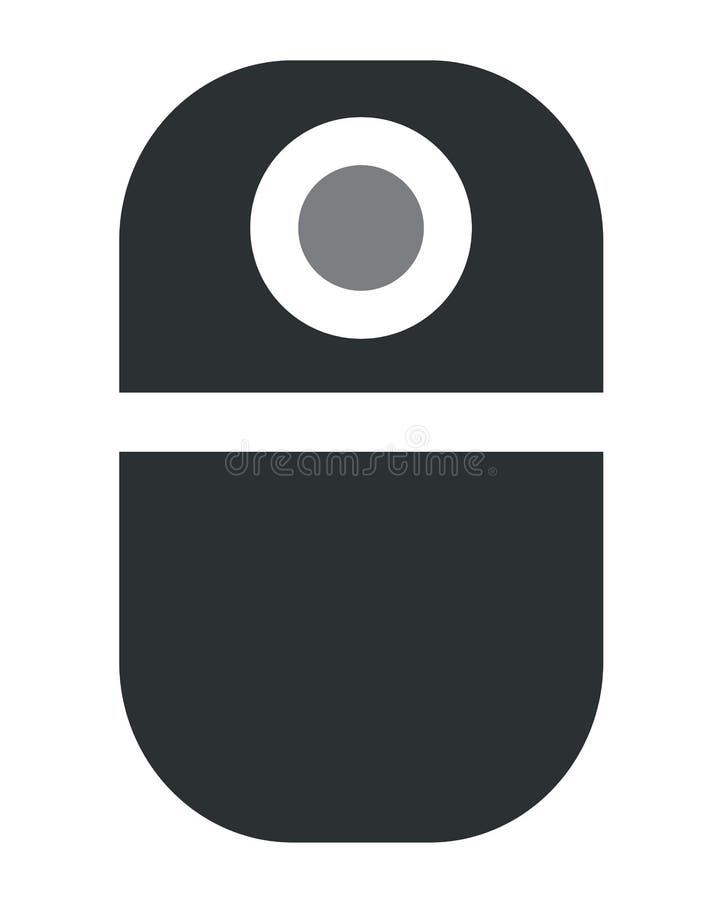 The Drawing of a Gray Computer Mouse, a Small Hardware Input Device ...