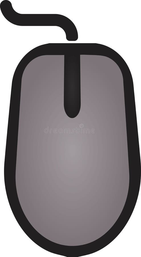 The Drawing of a Grey Computer Mouse, a Small Hardware Input Device ...