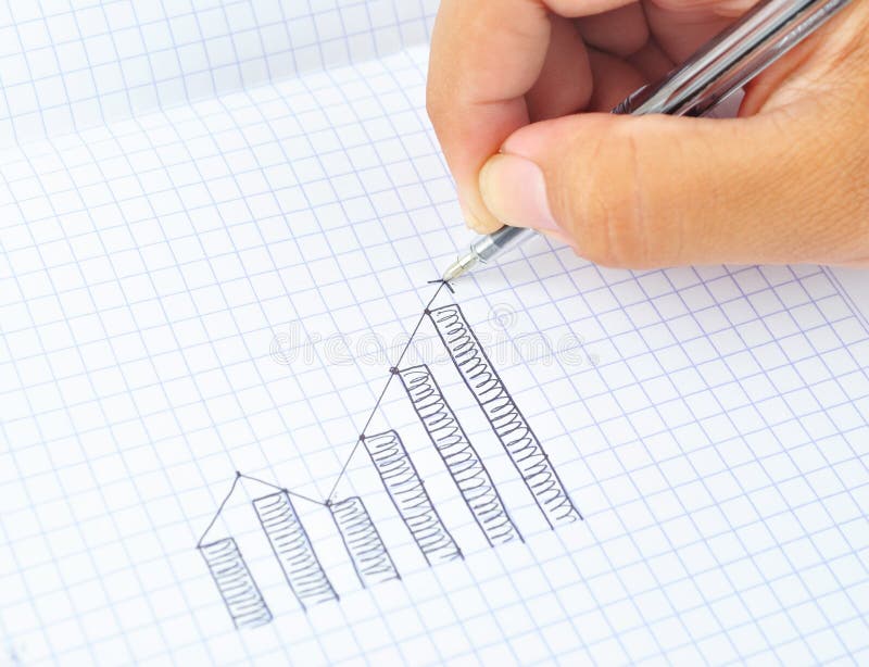 Drawing Growth Graph of Success Stock Photo - Image of financial ...