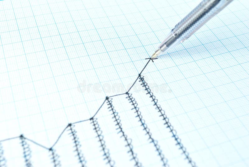 Drawing Growth Graph of Success Stock Image - Image of advice ...