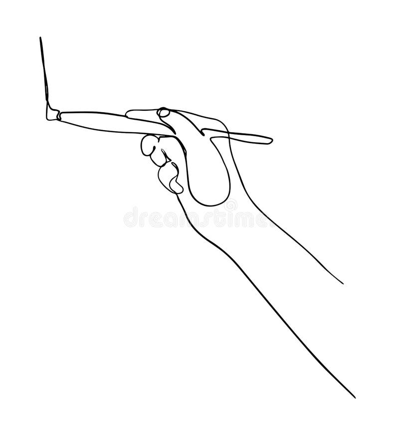 Single Line Drawing Painter Stock Illustrations – 1,015 Single Line ...