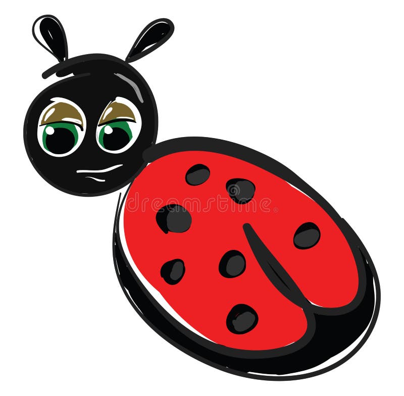 Fat Ladybug , Vector or Color Illustration Stock Vector - Illustration ...