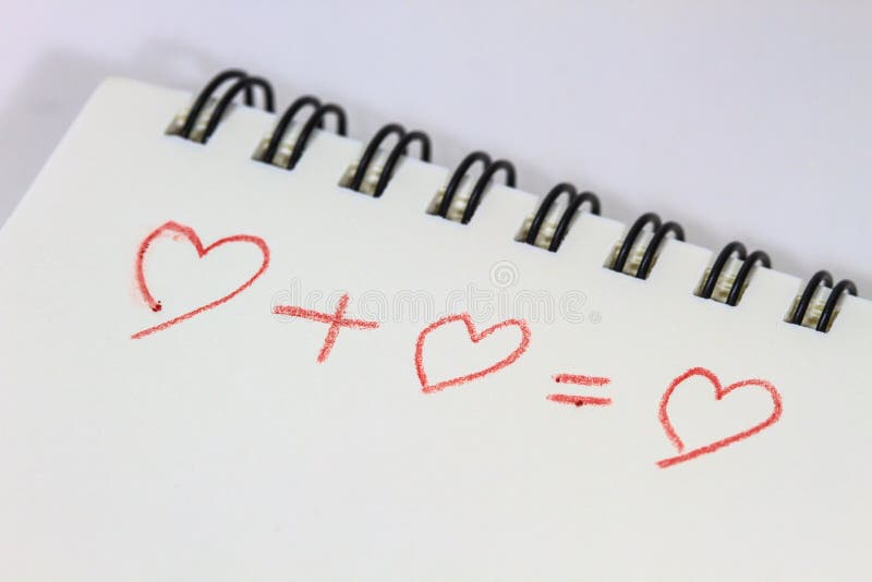 Drawing Heart on White Notebook Stock Image - Image of sharp, hand ...