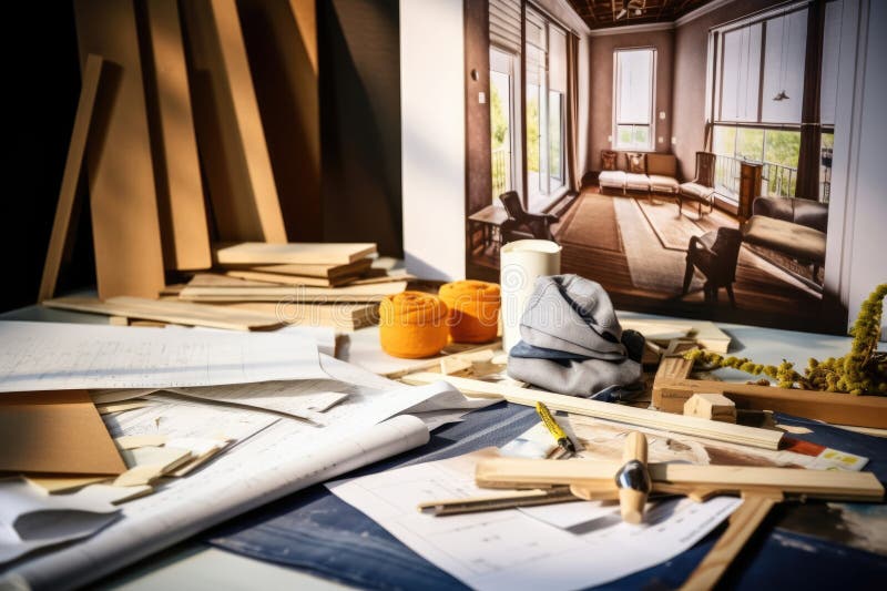 Drawing Home Blueprint Working Architect Plan Architectural Designer ...