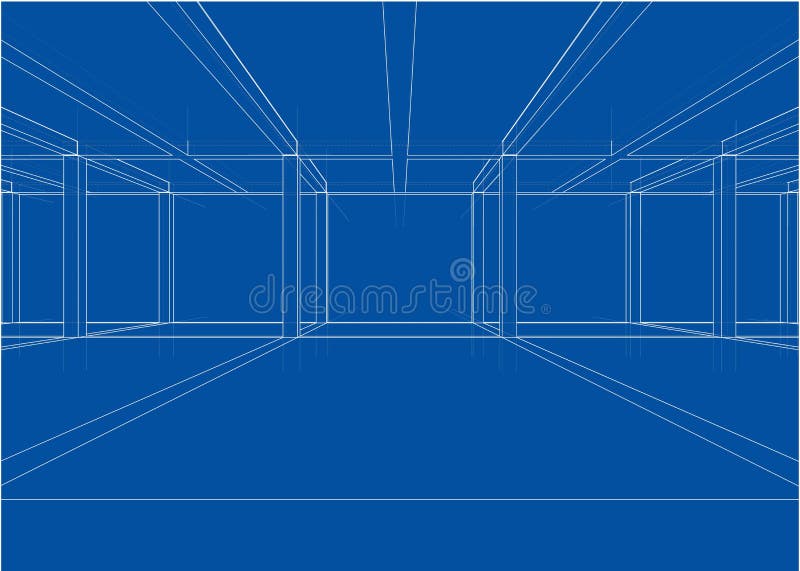 Drawing of a House Under Construction Stock Illustration - Illustration ...