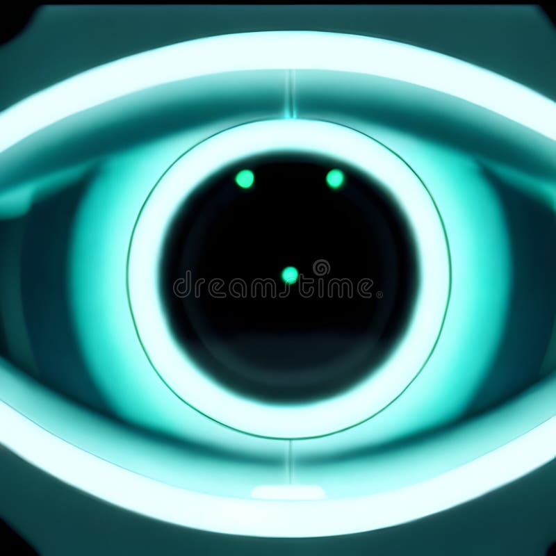 Drawing of the Human Eye in a Surrealistic Green Design Ai Generated ...
