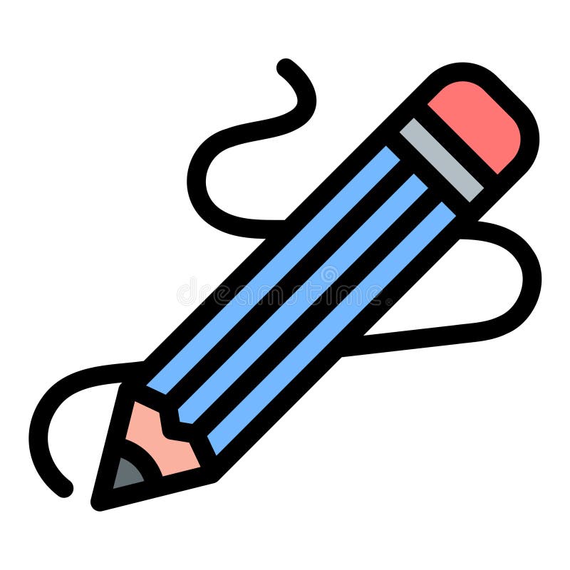 Drawing Icon Flat Line Style Illustration Representing Artistic ...