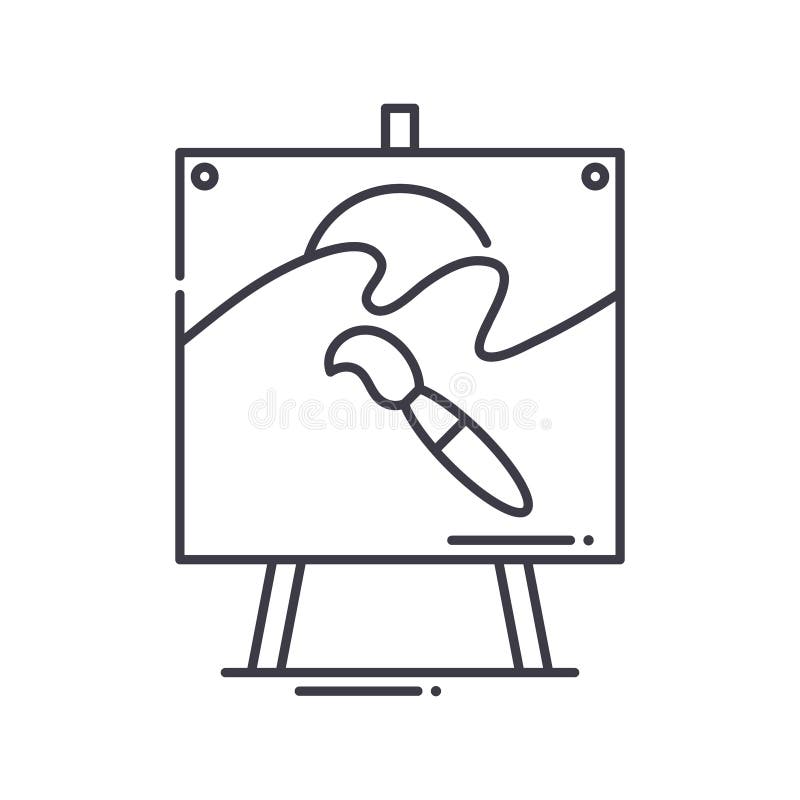 Drawing Icon, Black Vector Sign with Editable Strokes, Concept ...