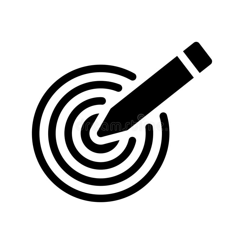 Drawing Vector Glyph Flat Icon Stock Illustration - Illustration of ...