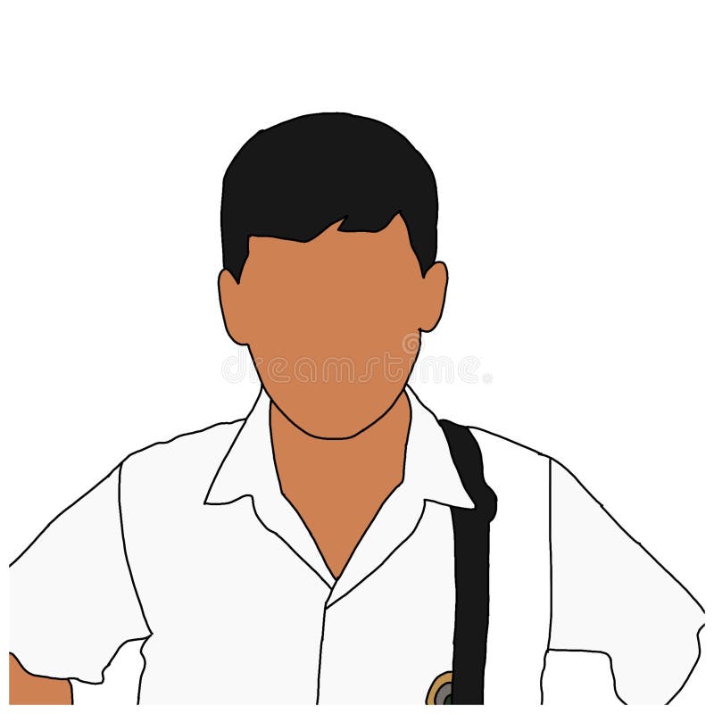 Student In Uniform Drawing