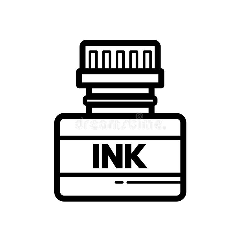 Drawing Ink, Ink Bottle - Vector Icon Stock Vector - Illustration of ...