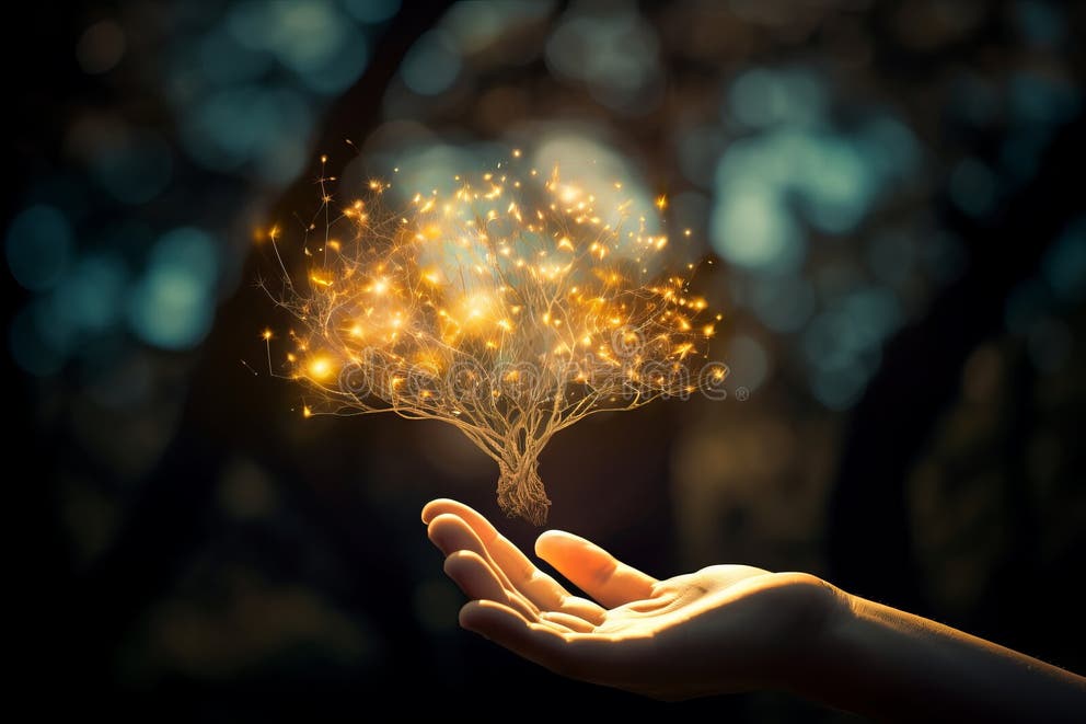 Drawing Inspiration in the Air Stock Illustration - Illustration of ...