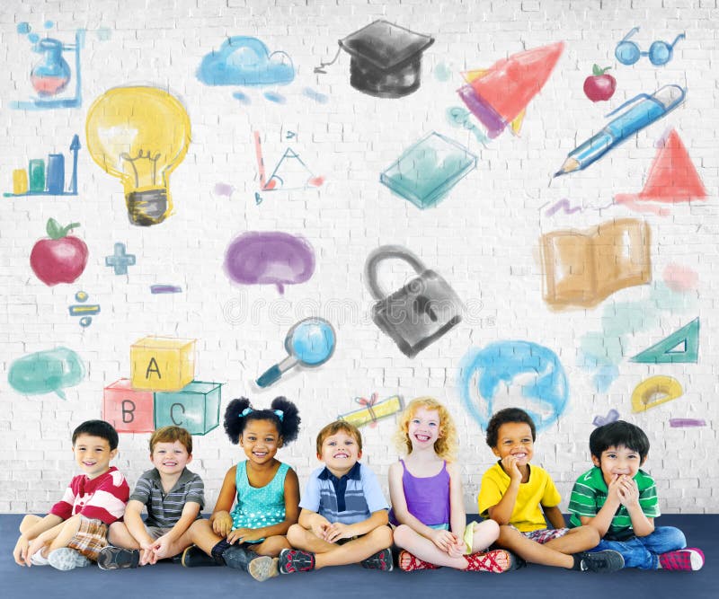 Drawing Inspiration Kids Playground Child Children Boy Baby Girl Stock ...