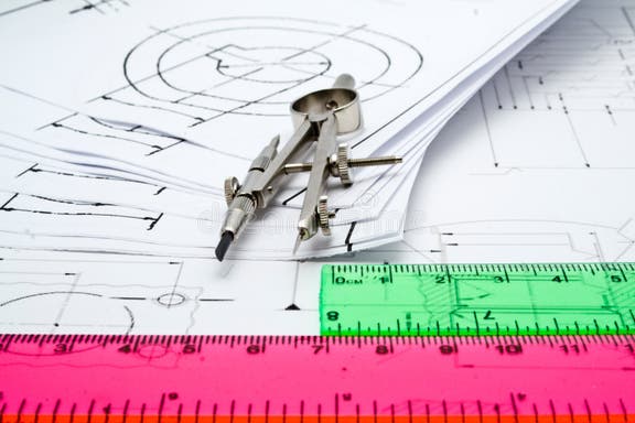 Drawing Instrument of Architect Stock Photo - Image of built, architect ...