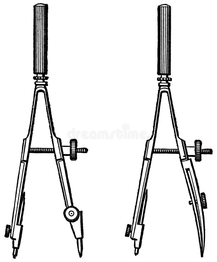 Drawing Instruments stock illustration. Illustration of circle - 9517307
