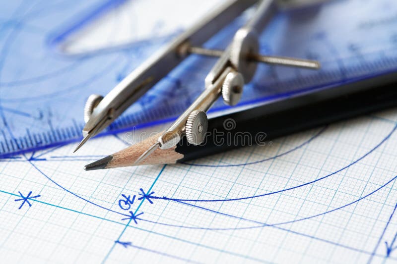 Drawing Instruments Set stock photo. Image of divider - 293948484