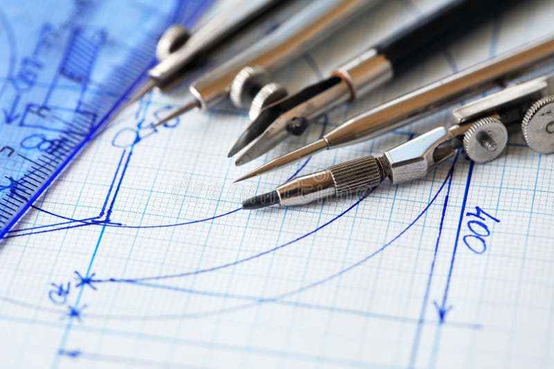 Drawing Instruments Set stock image. Image of measuring - 182156629