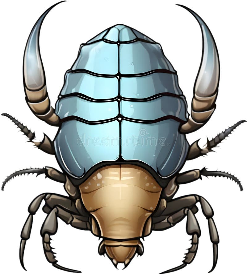 Drawing of an Isopod in a Minimalist Style. AI-generated Stock Photo ...