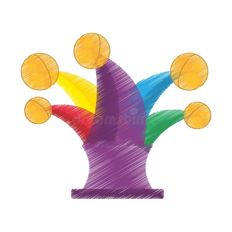Drawing Jester Hat April Fools Day Stock Illustration - Illustration of ...