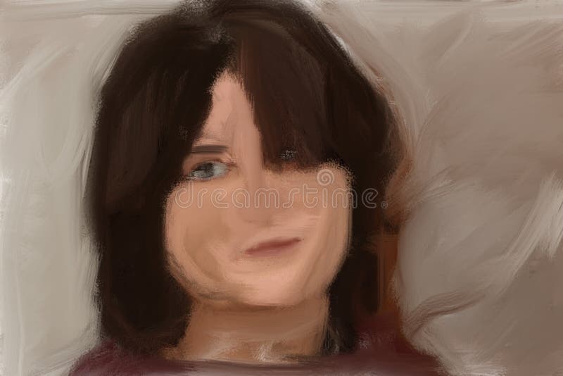 Portret stock illustration. Illustration of hair, black - 118070558