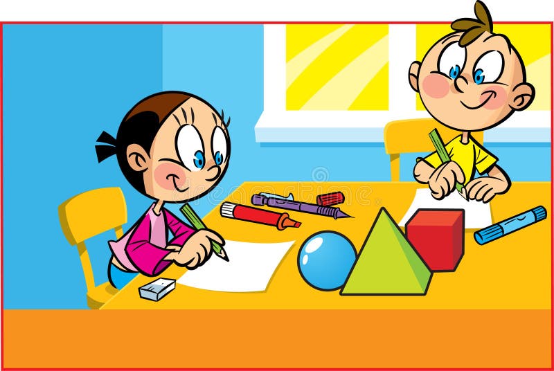 Drawing Lesson stock vector. Illustration of pencil, lesson - 19055181