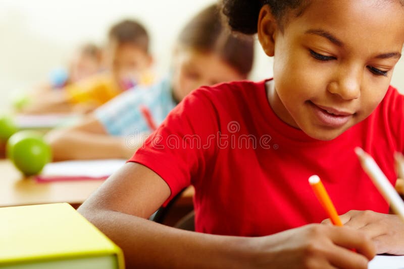 At drawing lesson stock image. Image of education, diligent - 23637981