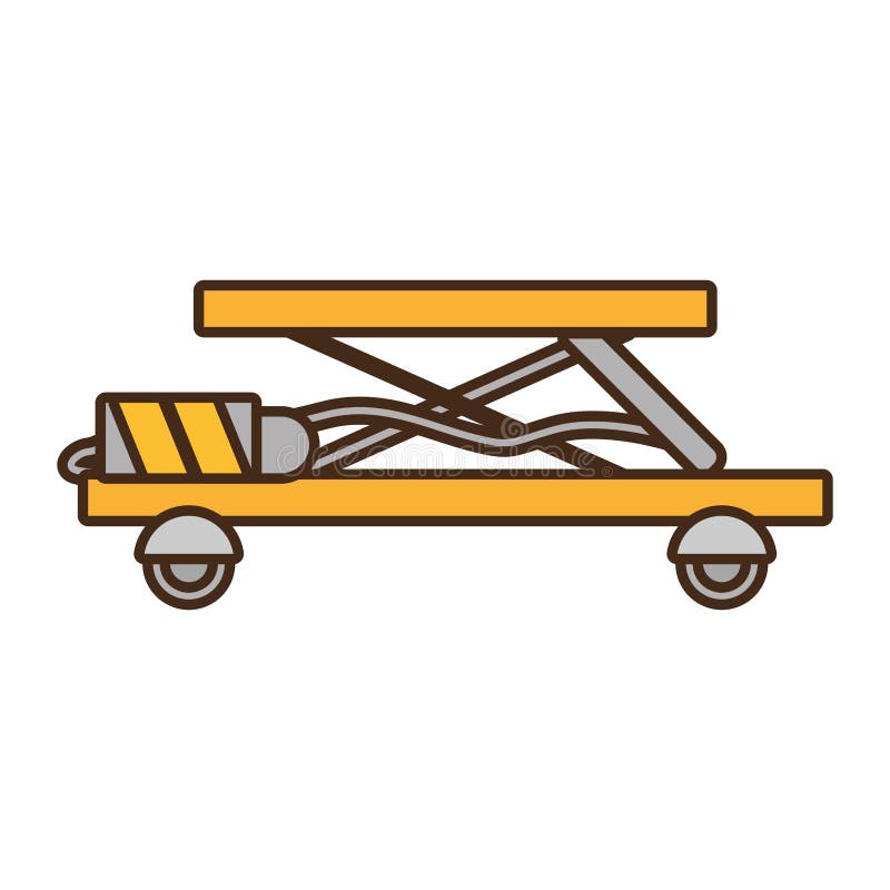 Drawing Lifting Table Warehouse Delivery Electric Stock Vector ...