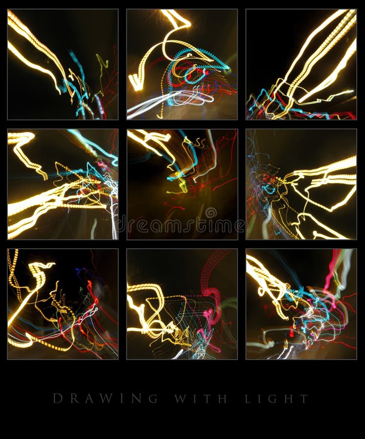 Drawing with light stock illustration. Illustration of streaked - 5241892