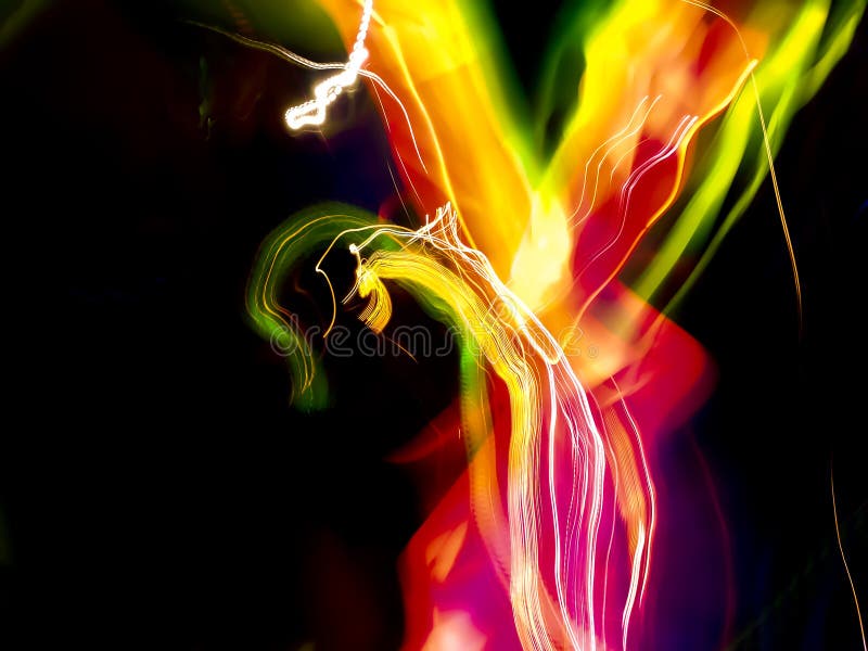 Drawing with Light with a Long Shutter Speed Stock Image - Image of ...