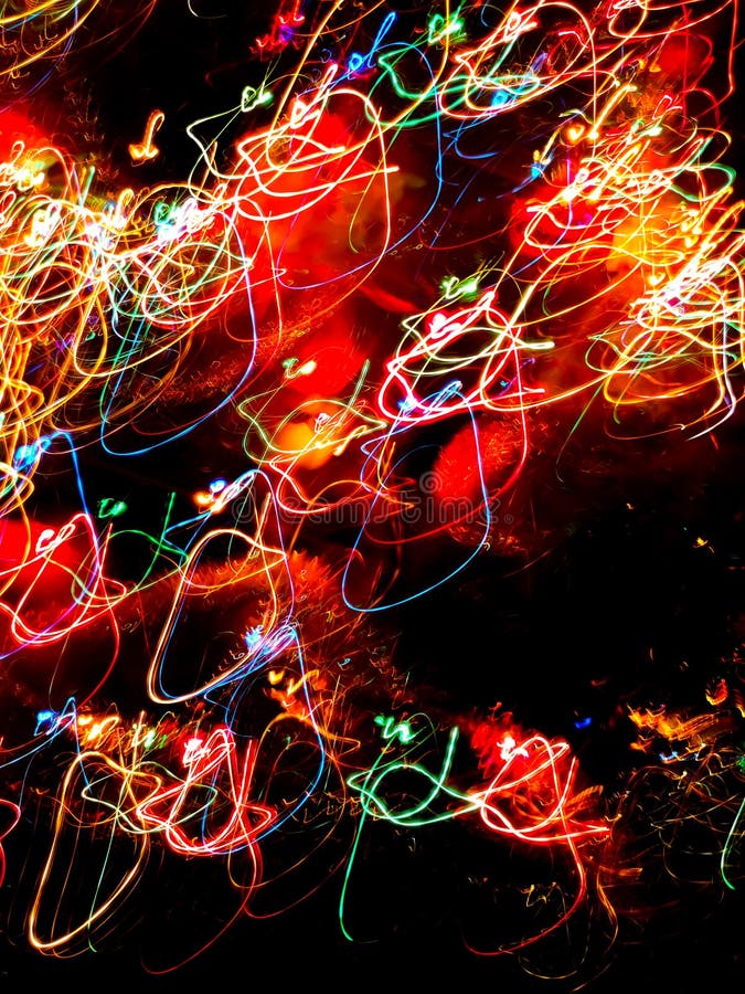 Drawing with Light with a Long Shutter Speed Stock Image - Image of ...