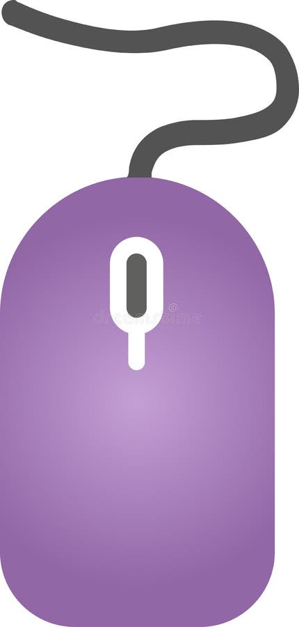 The Drawing of a Lilac Computer Mouse, a Small Hardware Input Device ...
