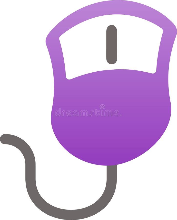 The Drawing of a Lilac Computer Mouse, a Small Hardware Input Device ...