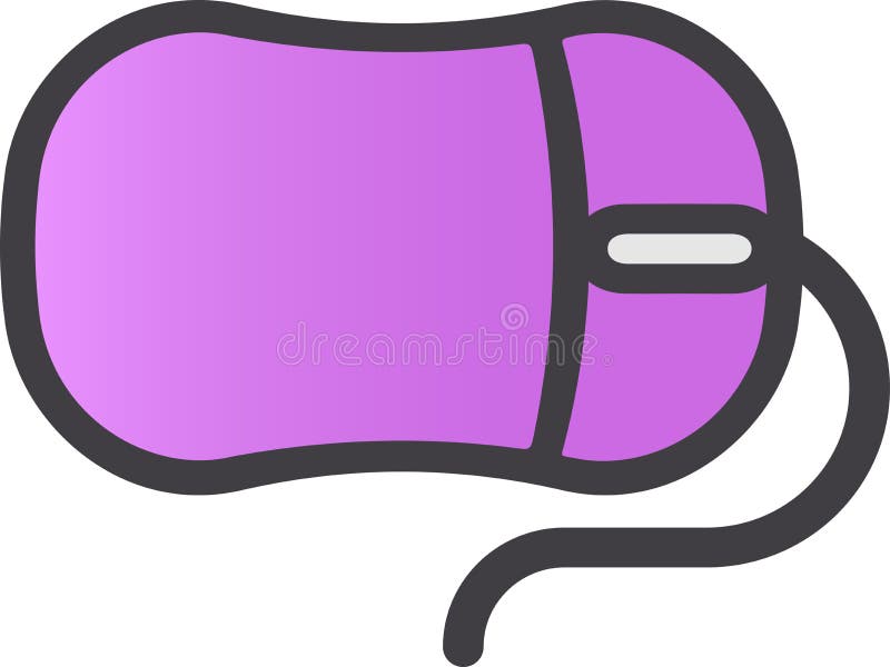 The Drawing of a Lilac Computer Mouse, a Small Hardware Input Device ...