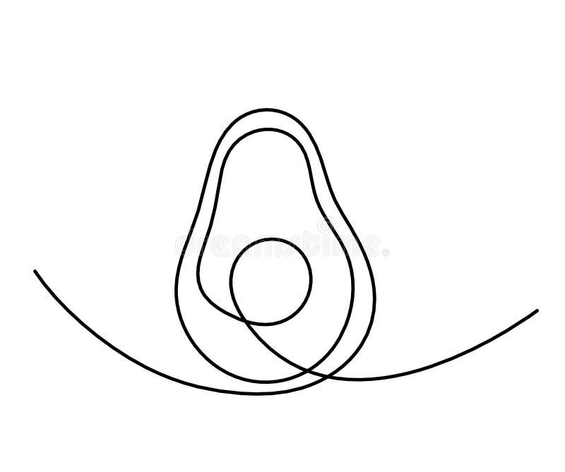 Avocado Line Drawing Stock Illustrations – 2,573 Avocado Line Drawing ...