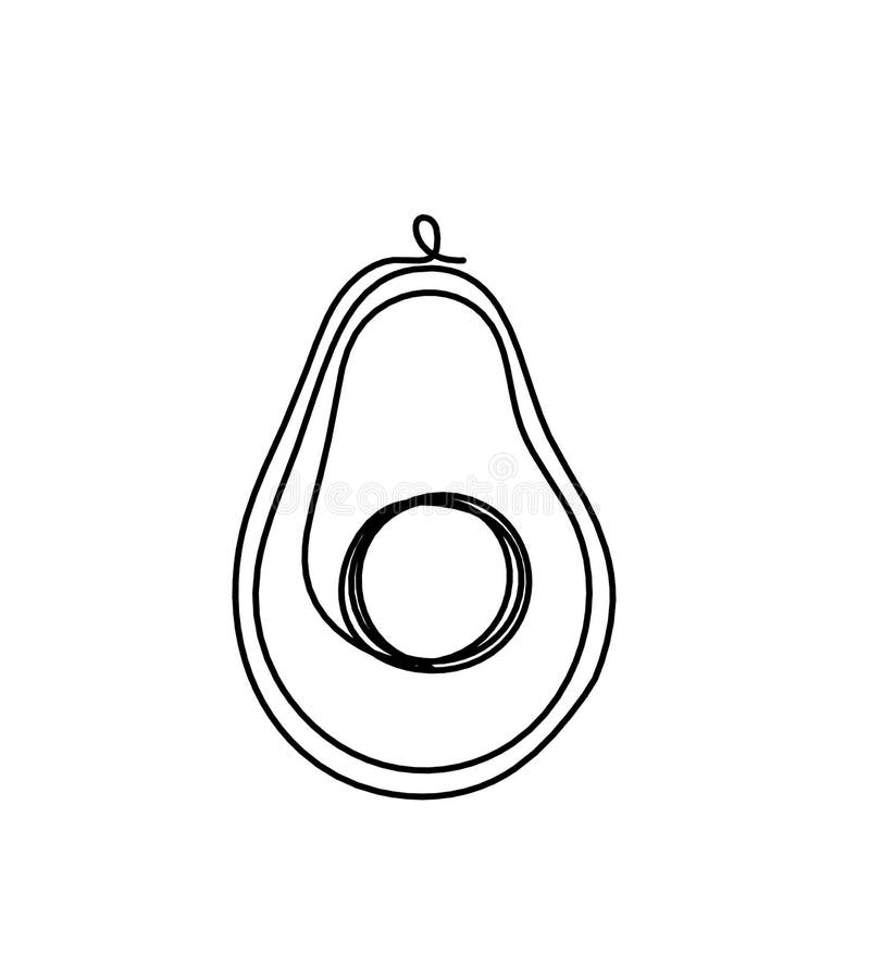 Avocado Line Drawing Stock Illustrations – 2,573 Avocado Line Drawing ...