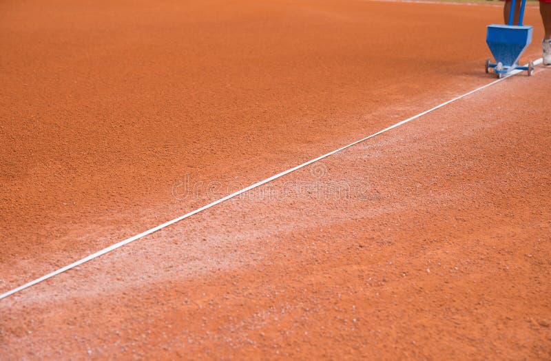 Baseball field with a line stock image. Image of team - 60158293