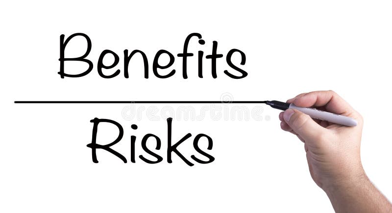 Drawing the Line between Benefits and Risks Stock Photo - Image of ...