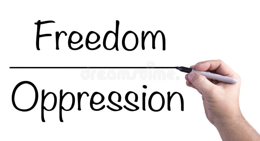 Drawing the Line between Freedom and Oppression Stock Photo - Image of ...