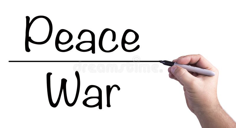 Drawing the Line between Peace and War Stock Photo - Image of destroy ...