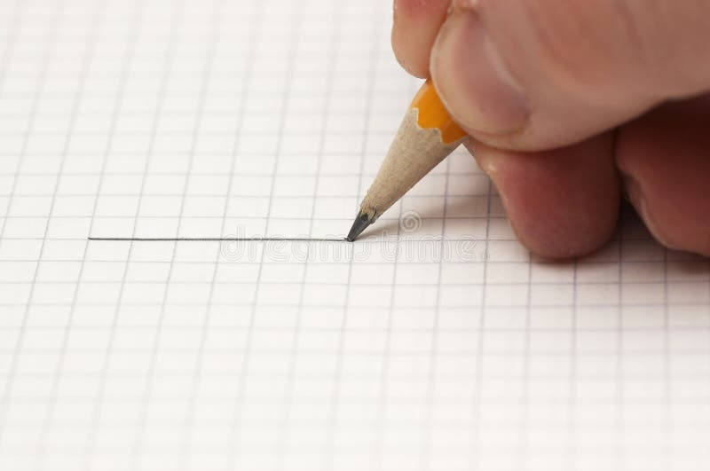Pencil drawing line stock photo. Image of lead, paper, pencil - 860686