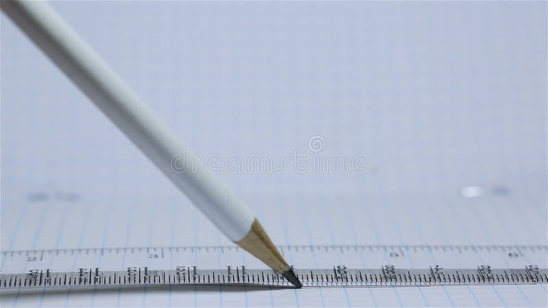 Drawing a Line with a Pencil in a Notebook, Engineering Work, Drawing ...