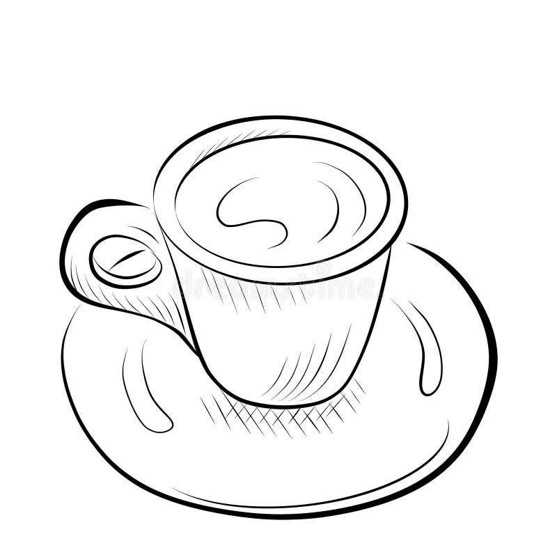 Drawing Lines. Art Line Art Line - Mug with Coffee, Tea, Milk ...