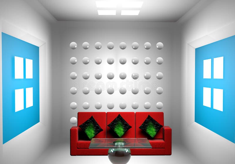 Drawing living room 3d stock illustration. Illustration of style - 48510356