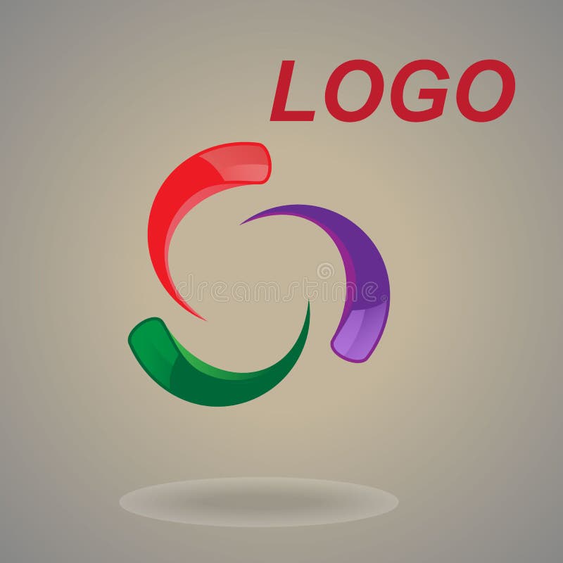 On the Drawing a Logo in the Form of a Circle, Stock Illustration ...