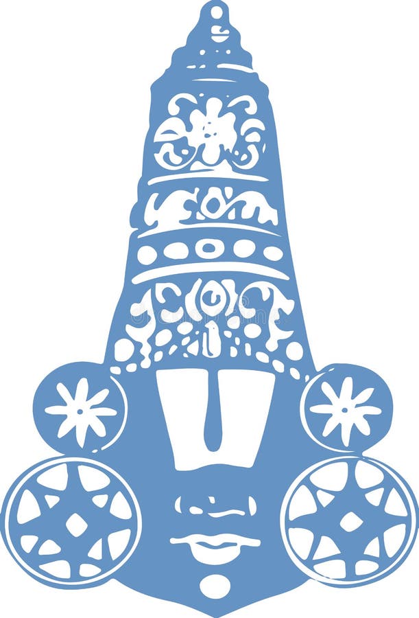 Drawing of Lord Venkateshwara Outline Vector Editable Illustration ...