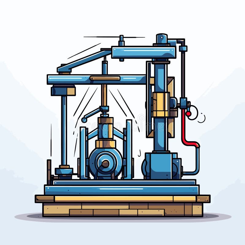 Vector of a Detailed Vector Illustration of a Complex Machine with ...